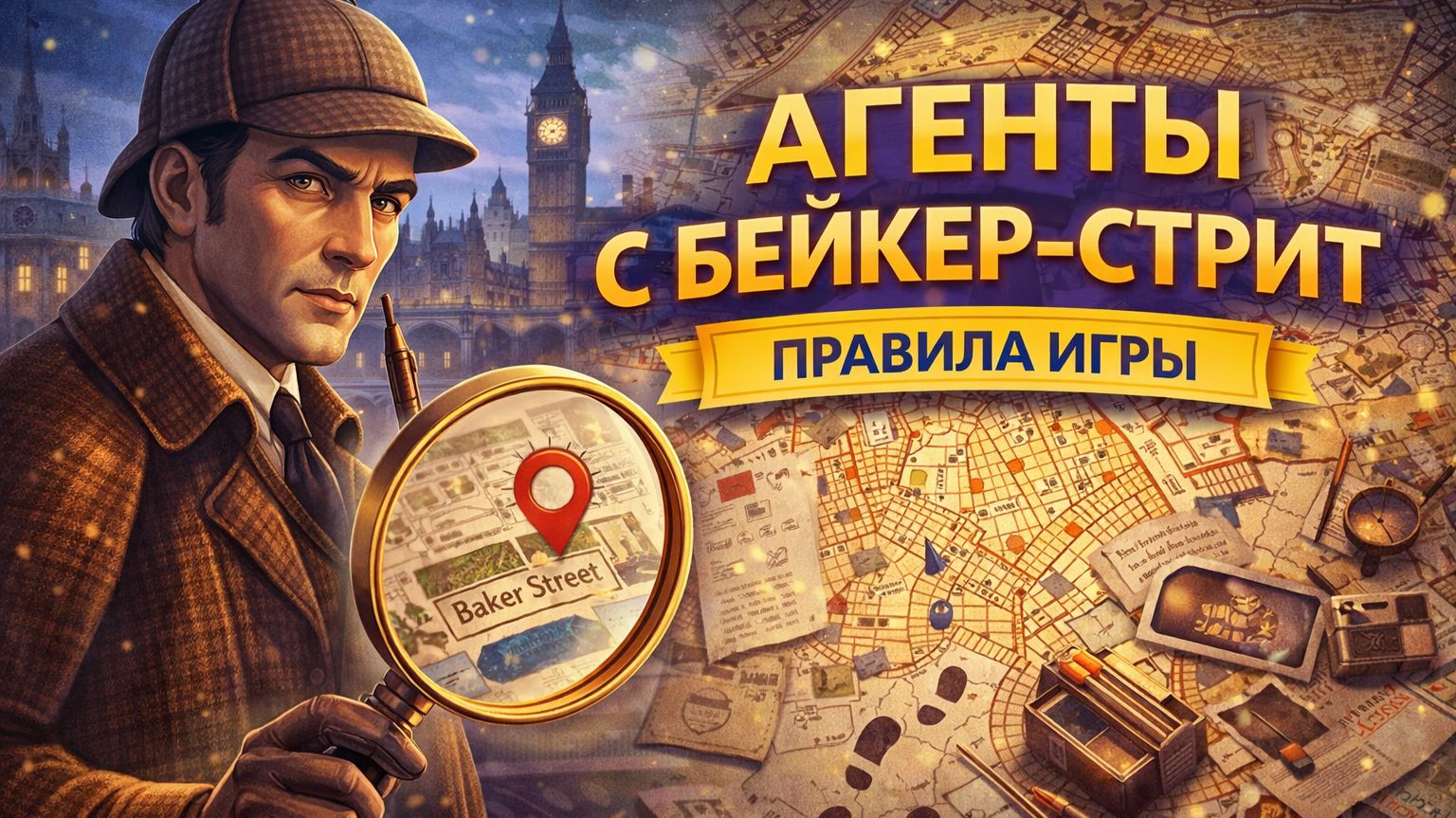 Настольная игра Шерлок Холмс: Агенты с Бейкер-стрит — объяснение правил
