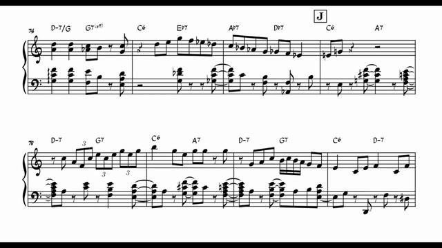 Cheek to Cheek by Beegie Adair [jazz piano transcription]