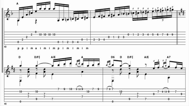 Арабское каприччио | Франсиско Таррега | Табы + Ноты