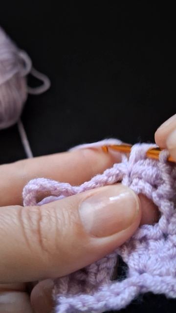 Описание вязания шали ракушки часть 6 ряд 5