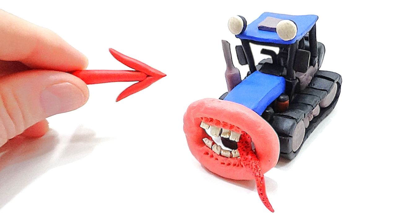 ЛЕПИМ из ПЛАСТИЛИНА - СИНИЙ ТРАКТОР