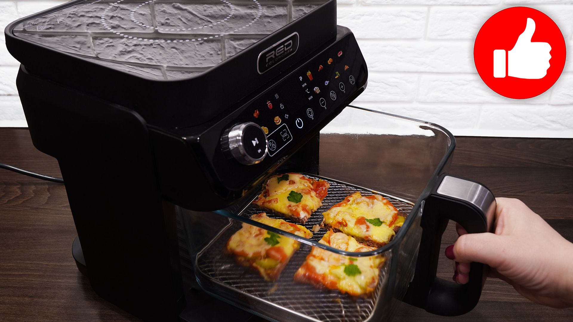 Когда есть Фарш - готовлю пиццу без теста в аэрогриле! Ужин для всех. Кухонная станция RED MC550