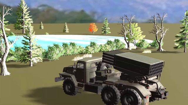 #3ДМОДЕЛИДЛЯИГР -РАКЕТНАЯ СИСТЕМА ЗАЛПОВОГО ОГНЯ  ГРАД