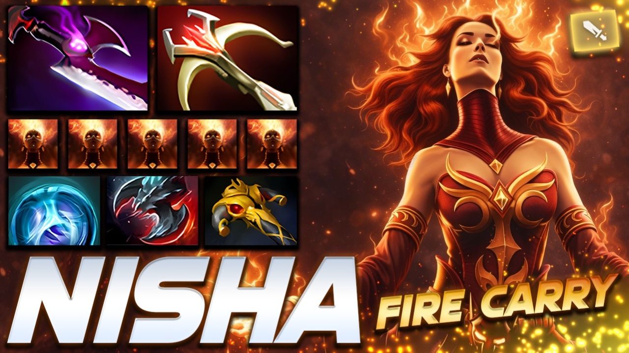 Nisha Lina - FIRE BOSS — профессиональный геймплей в Dota 2 [Смотри и учись]