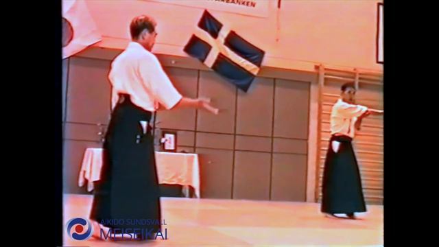 7.Aikido Ai Hanmi Do Barai Uchikaiten Sankyo Nishio Sensei Uppsala 1993
