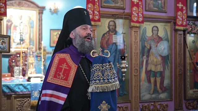 Архиерейское богослужение в Неделю Крестопоклонную в Богородице-Державном храме Майкопа