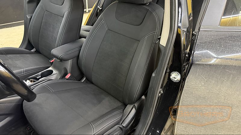 Авточехлы для Киа Церато 3 - итальянскапя эко-кожа и алькантара