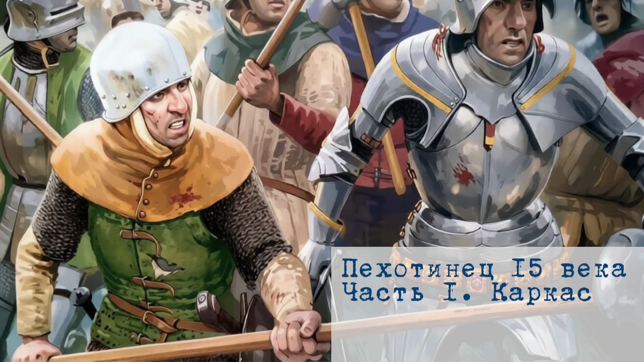 02 Каркас. Курс по лепке. Пехотинец 15 века.