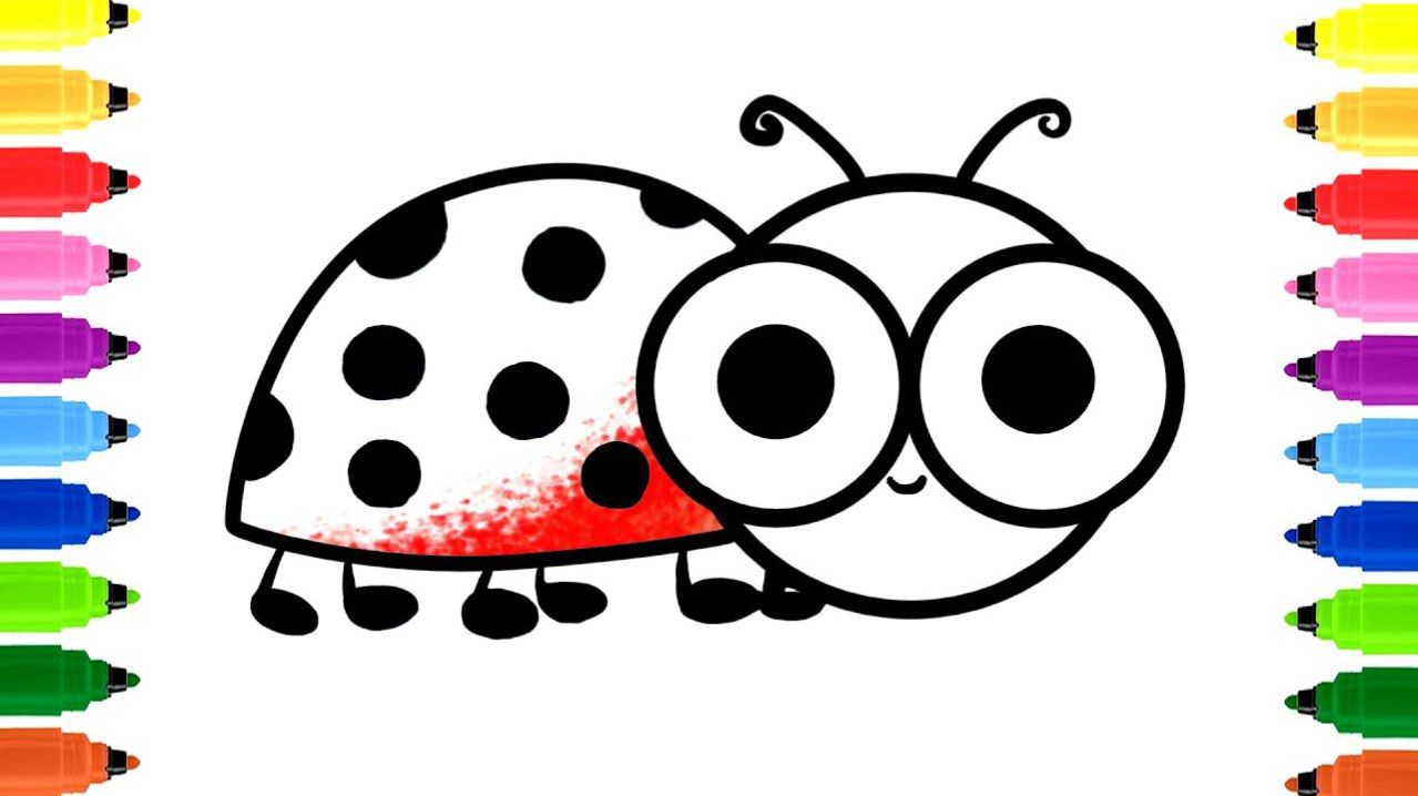 Как нарисовать БОЖЬЮ КОРОВКУ для детей/Рисунок БОЖЬЯ КОРОВКА для детей