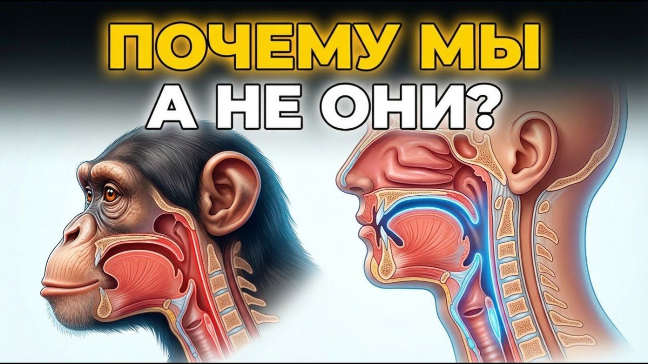 ПОЧЕМУ обезьяны не заговорили, а мы — да?