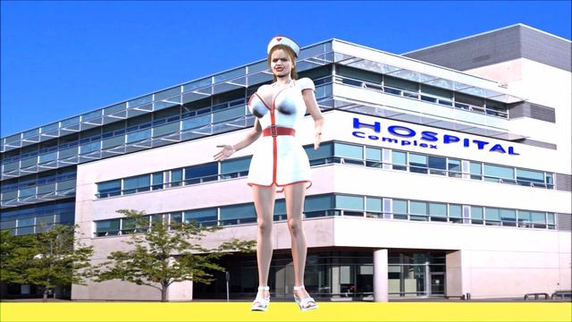 #Униформа  Забавная медсестра- 3д анимация