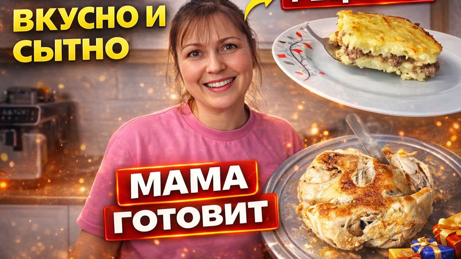 МАМА ГОТОВИТ КАК ВСЕГДА ВКУСНО И СЫТНО: картофельная запеканка, запеченная курица в кастрюле