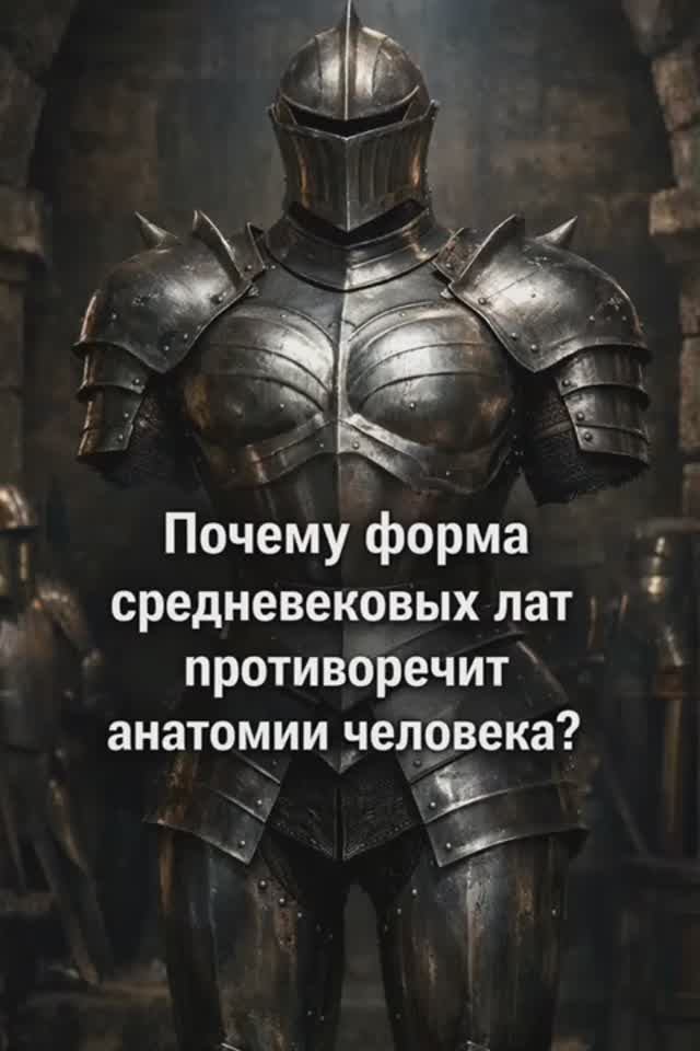 Почему форма средневековых лат противоречит анатомии человека. Часть 1/3