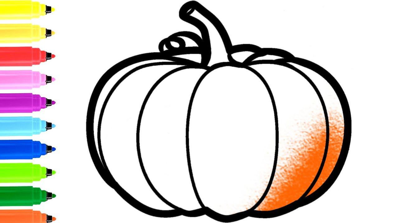 мультик для детей-Как нарисовать ТЫКВУ для детей/Рисование ТЫКВЫ