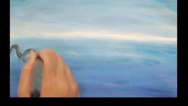 Рисуем морской пейзаж, легко и просто