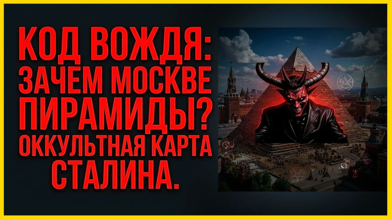 Код вождя: Зачем Москве пирамиды? Оккультная карта Сталина.