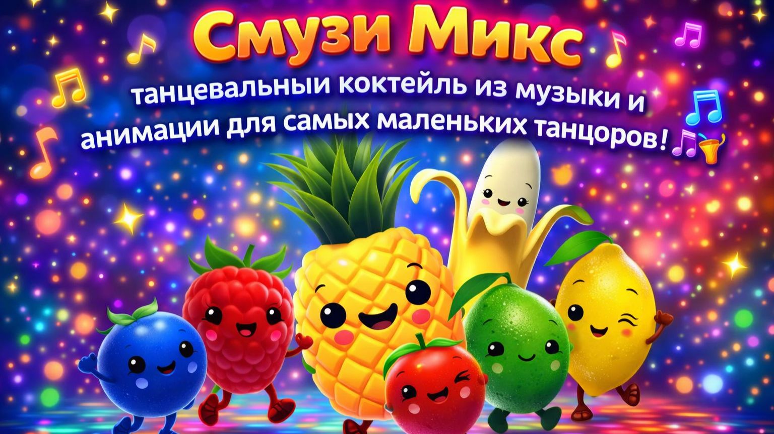 Смузи Микс: танцевальный коктейль из музыки и анимации для самых маленьких танцоров! 🎶🍹