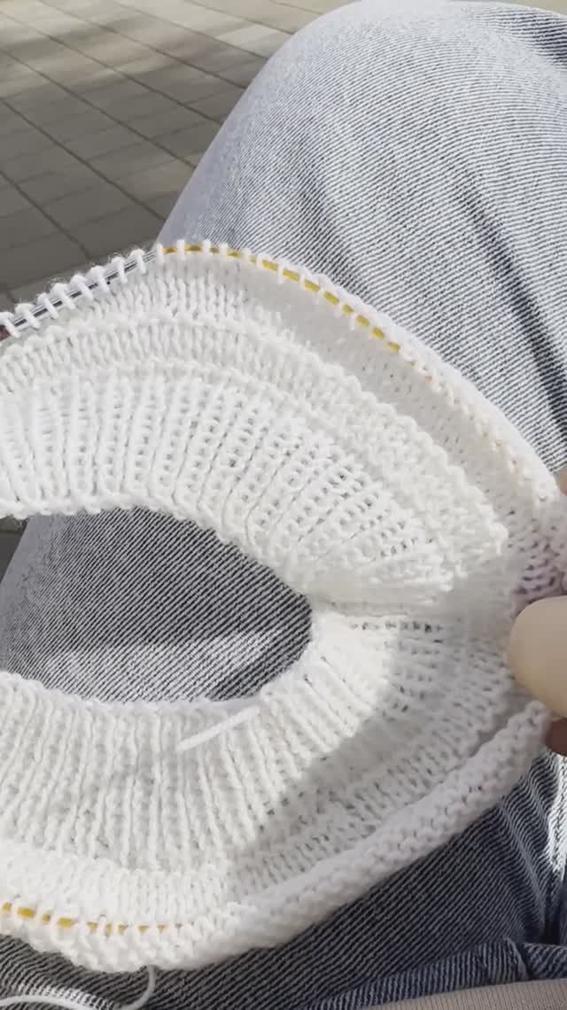 Как делать двойную петлю (немецкие укороченные ряды) при вязания РОСТКА спицами