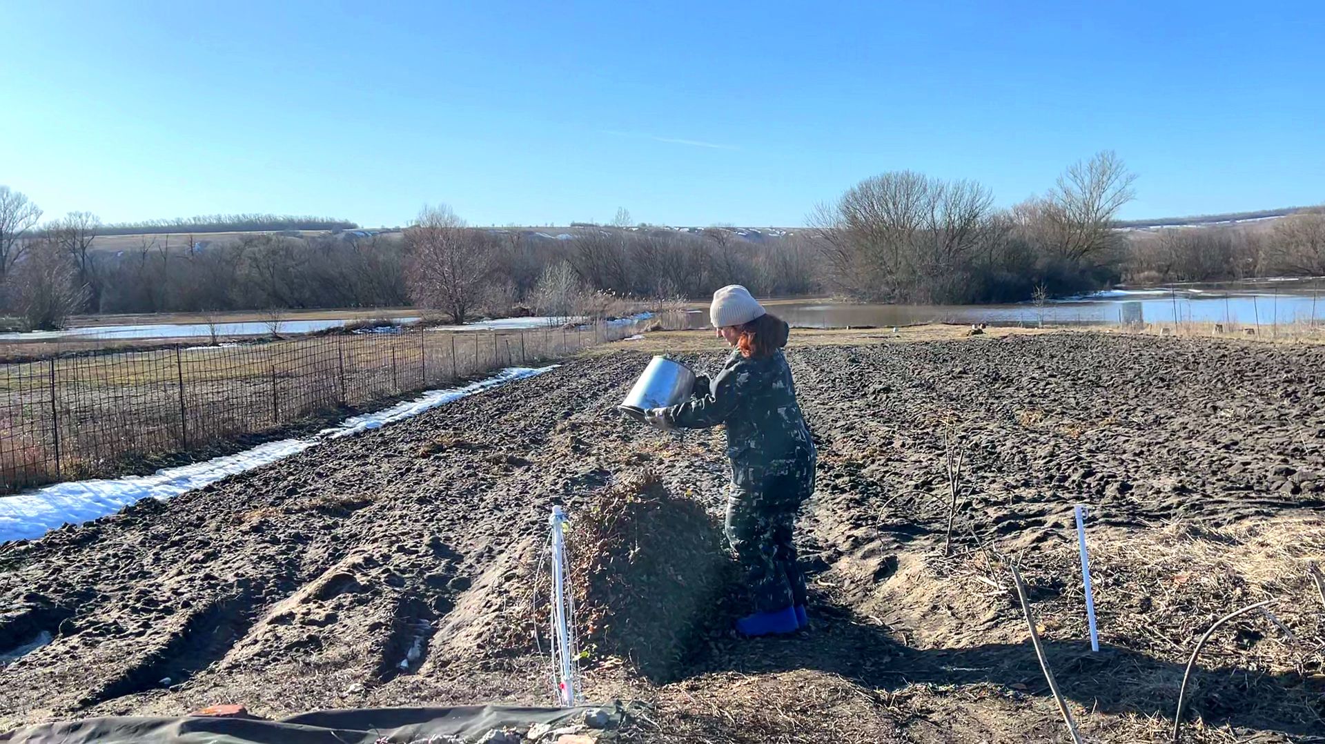 Обрезаем клубнику🍓Весенняя рутина в деревне🏡🌹☀️Пасём курочек🐔