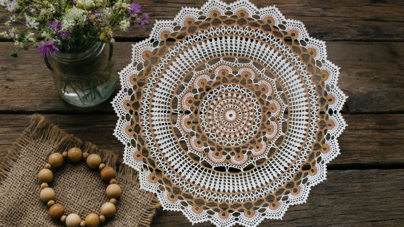 Салфетка крючком "Карамелька" - простая и красивая: видео МК. Часть 1