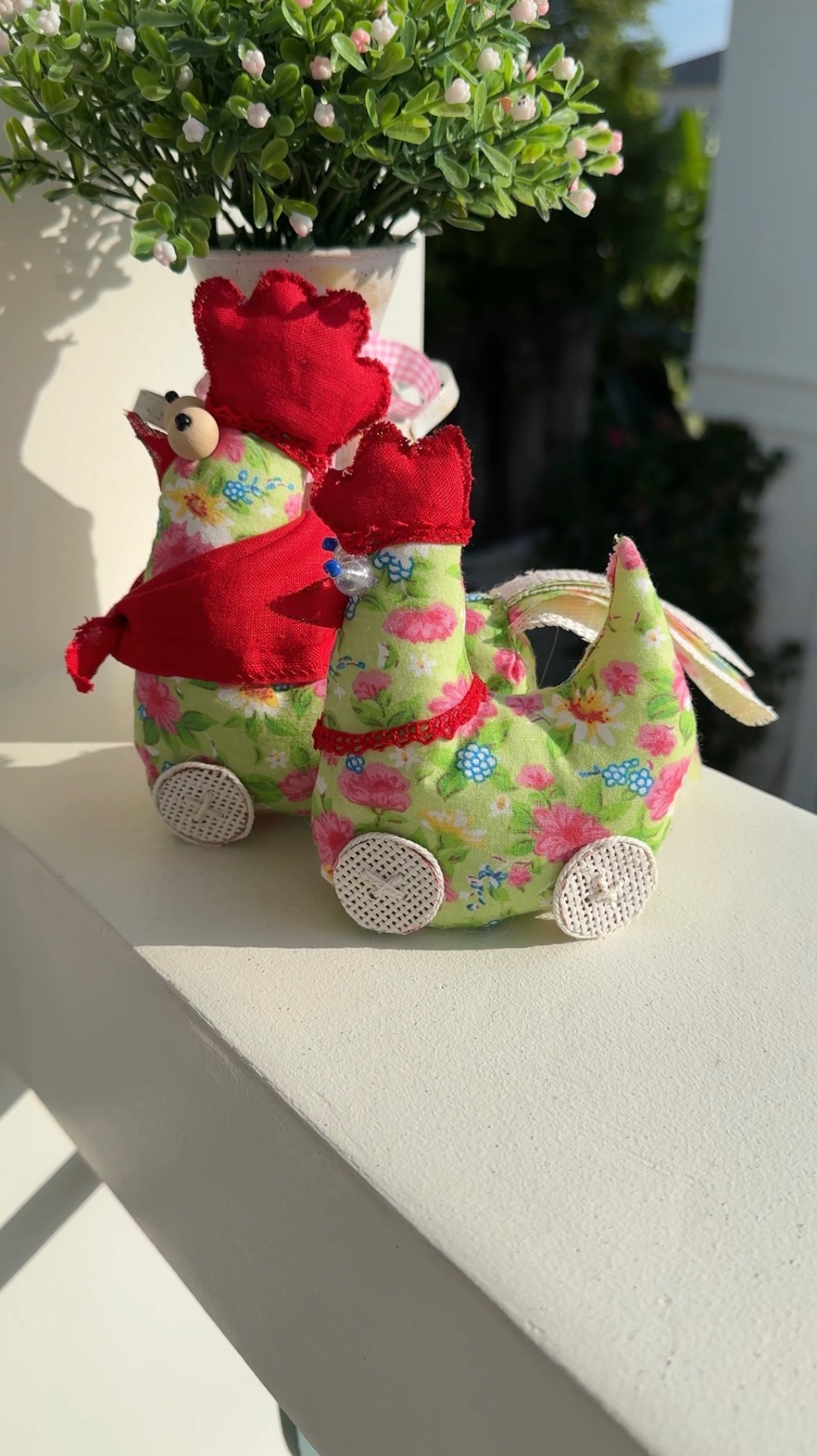 Милые курочки из ткани ❤️