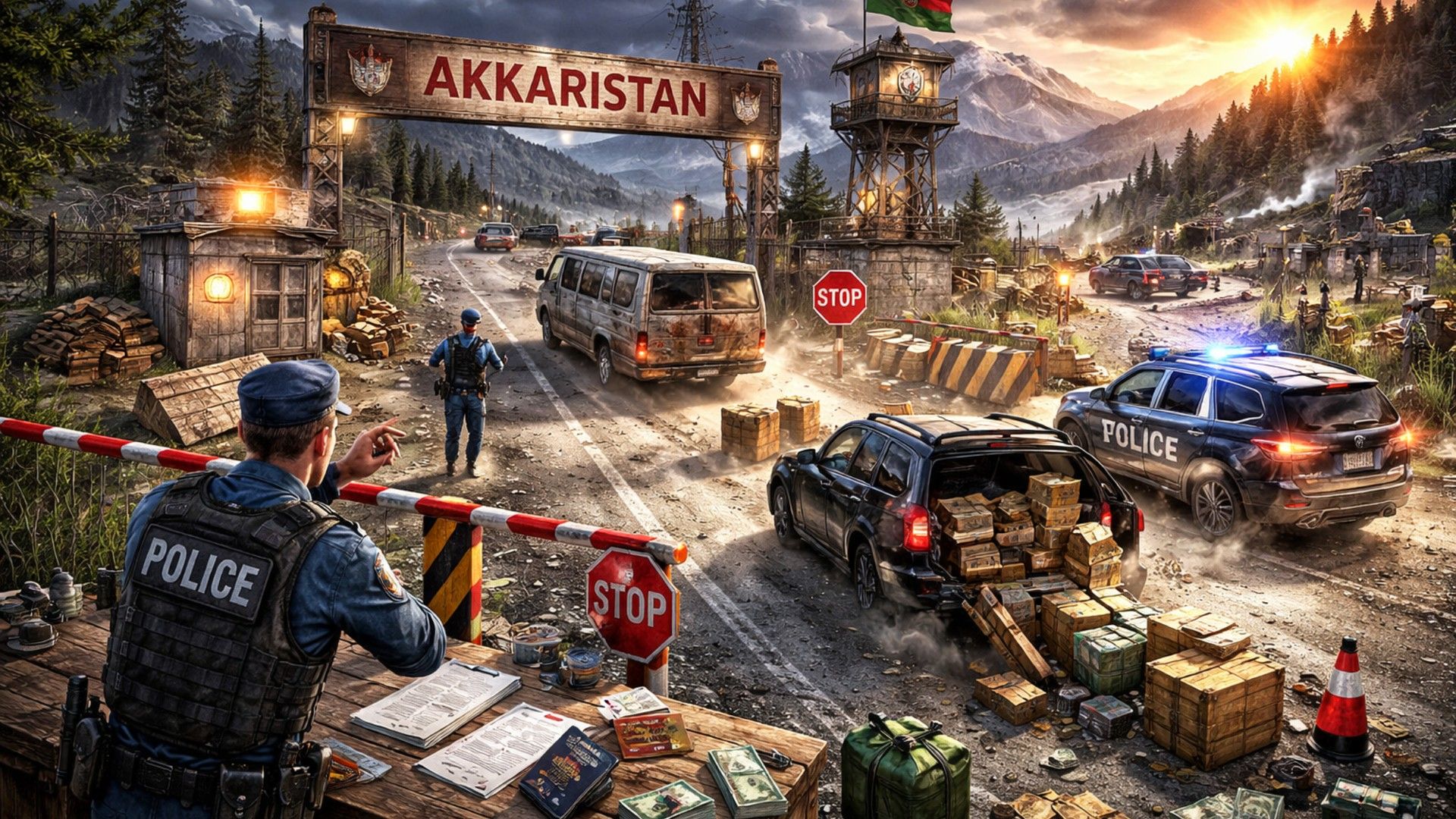 Всё пошло не по плану! 🚔 Нападение, граница и провал операции на кладбище | Contraband Police