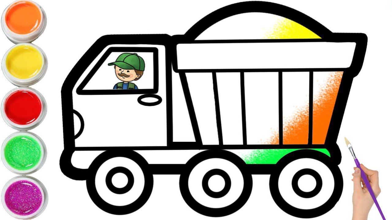 мультик для детей-как нарисовать ГРУЗОВИК/Рисование Грузовик для детей