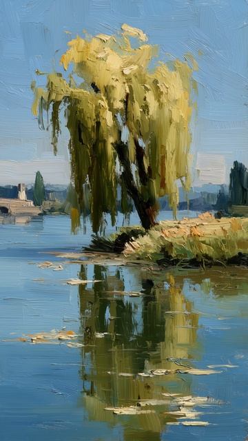 Плакучая ива (картина #1110) / Арт-студия Нормова