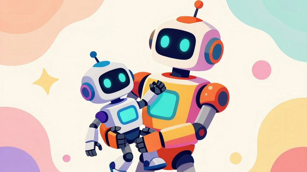 Роботёнок читает до ночки письмо от папыробота, мультфильм колыбельная песенка для детей