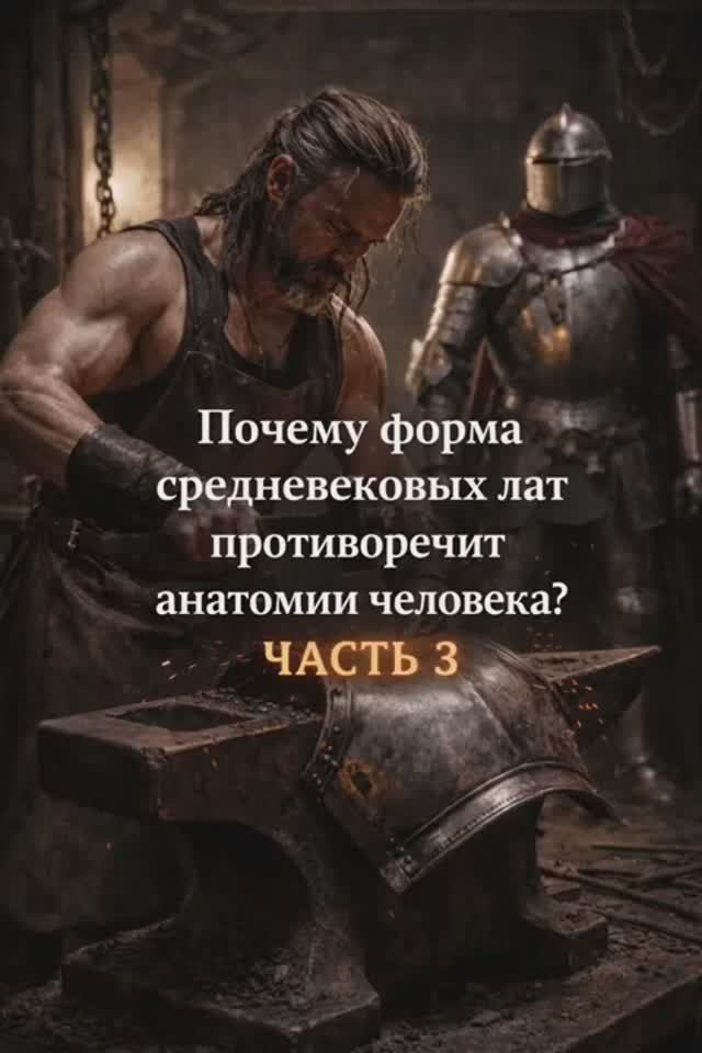 Почему форма средневековых лат противоречит анатомии человека. Часть 3/3