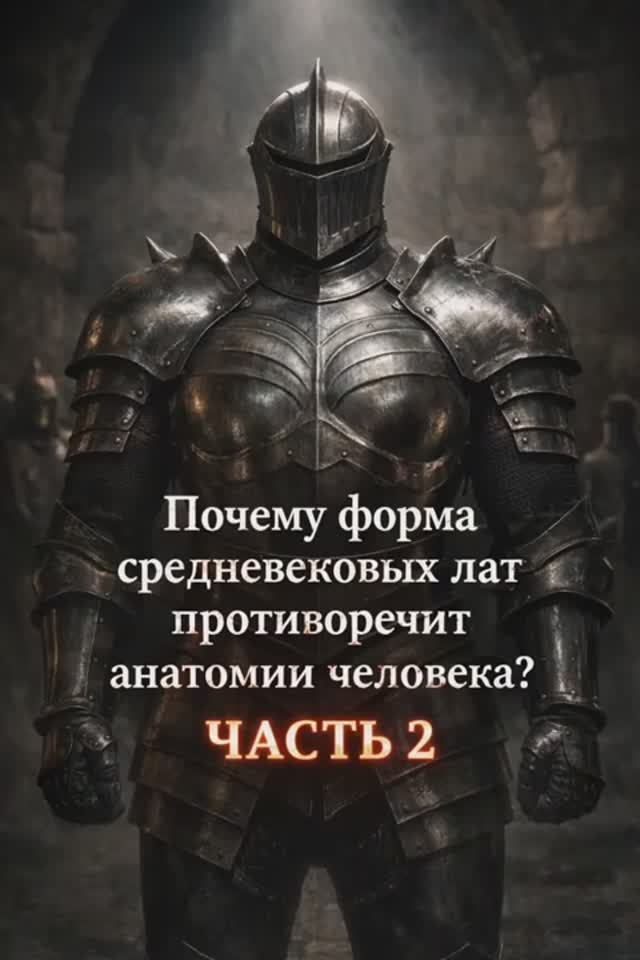 Почему форма средневековых лат противоречит анатомии человека. Часть 2/3