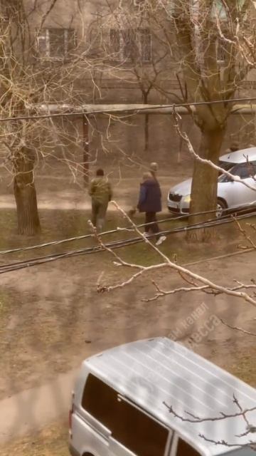 Мобилизация со стрельбой. Украинский не доброволец.