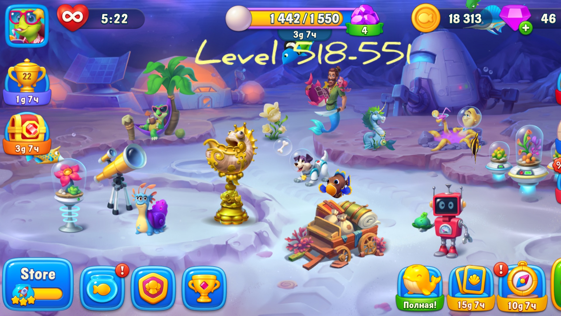 Fishdom 🐟 Рыбкин дом 🏠 аквариум 🐡 игры для детей 👶 часть #5