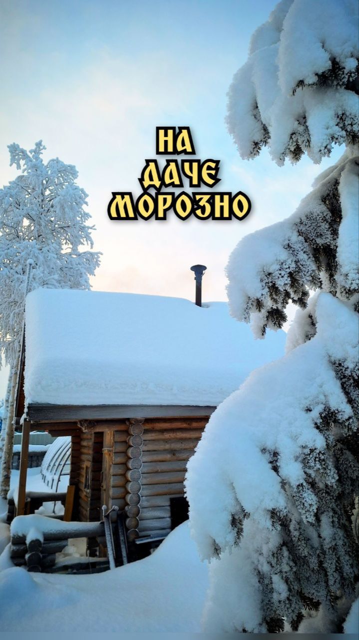 Зимой на даче. Мороз.