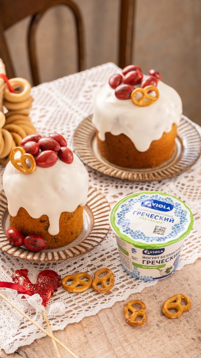 Кулич на греческом йогурте