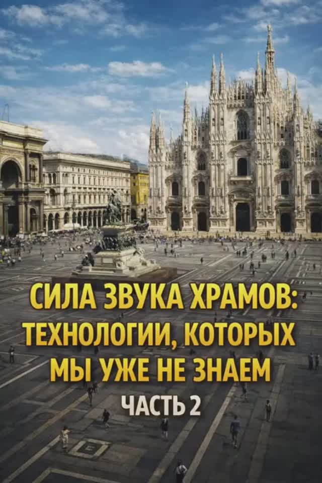 Сила звука храмов : технологии которых мы уже ни знаем. Часть 2/3