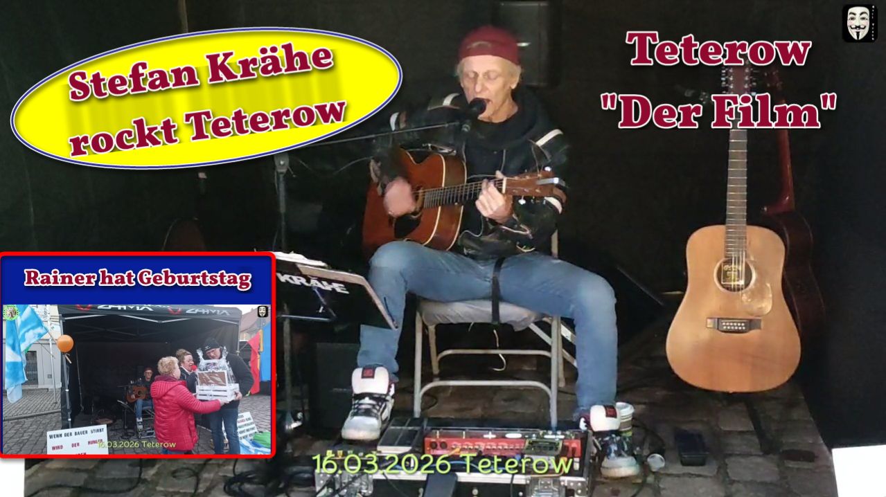 🚨16.03.2026 - Teterow 💥"Der Film" 🎥  STEFAN KRÄHE🎤🎸 rockt Teterow🎶