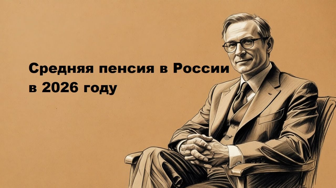 Средняя пенсия в России в 2026 году