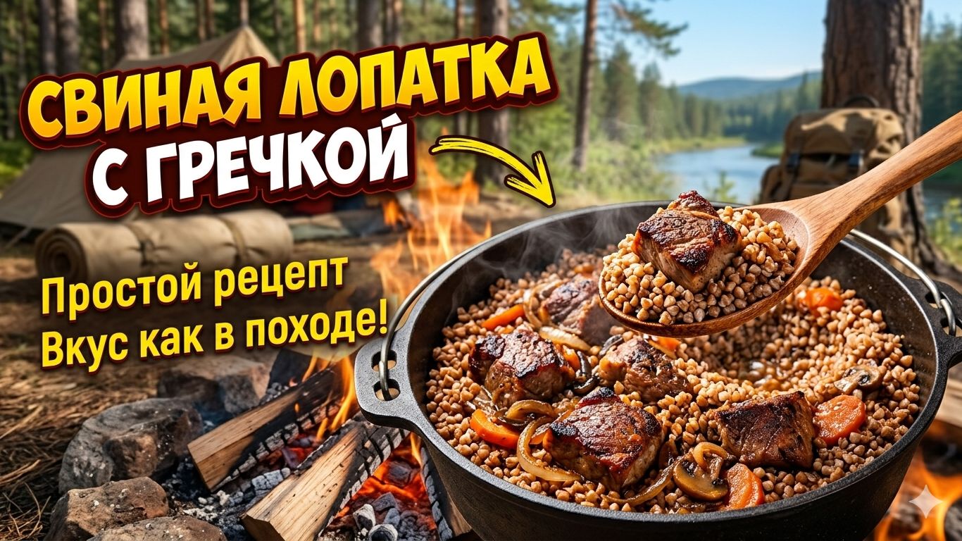 👉 Свиная лопатка с гречкой — простой рецепт и вкус как в походе