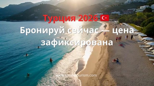 Турция 2026 🇹🇷 Бронируй сейчас — цена зафиксирована