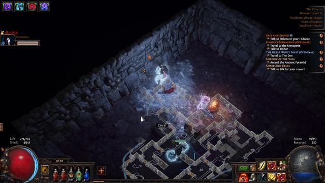 Path of Exile: лига: «Мираж» Прохождение-кач казуала на ХК часть 1