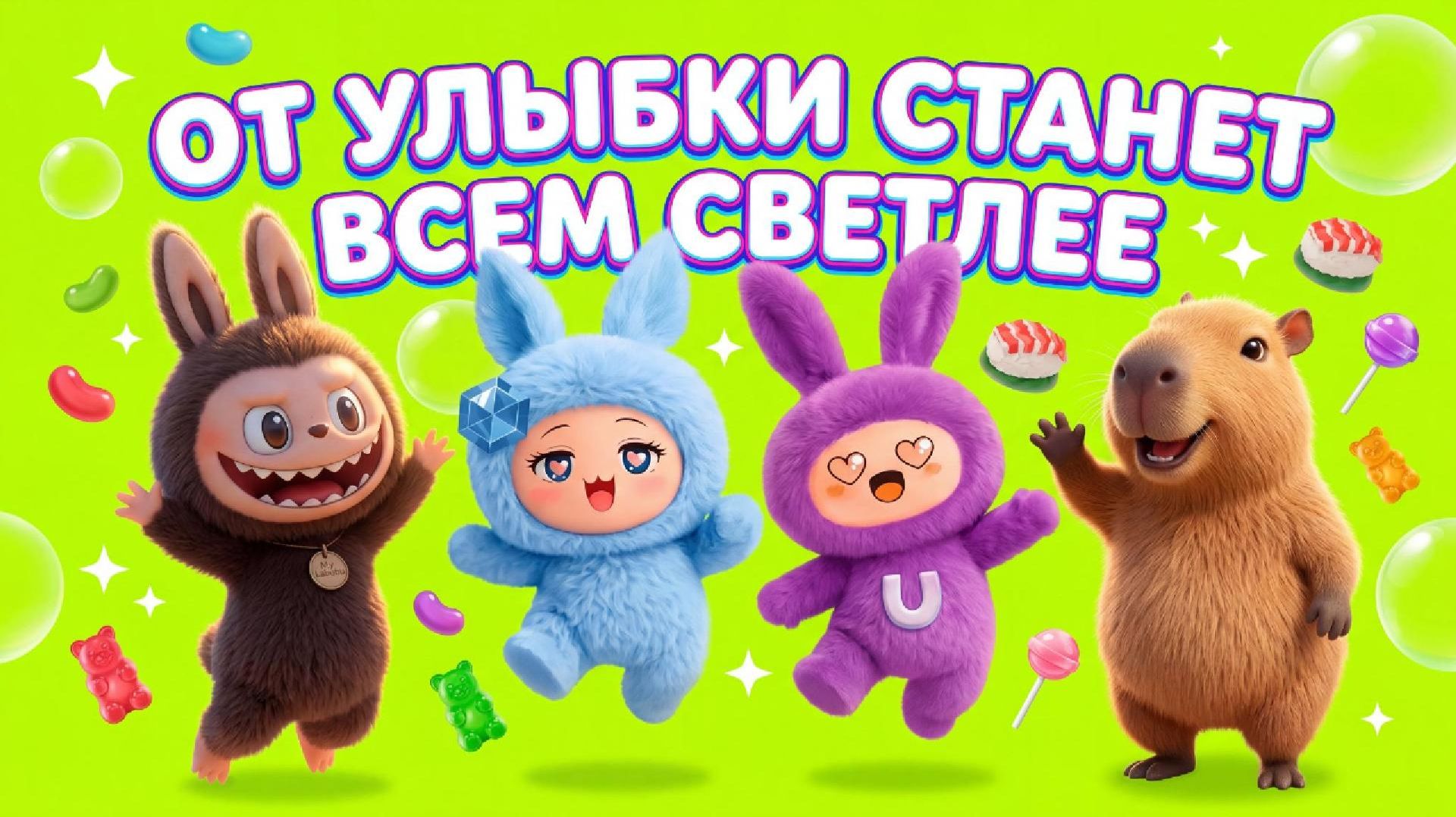 ОТ УЛЫБКИ СТАНЕТ ВСЕМ СВЕТЛЕЕ 😊 ЛАБУБУ, ЙОКИМИ И КАПИБАРА | МУЛЬТИК ДЛЯ ДЕТЕЙ