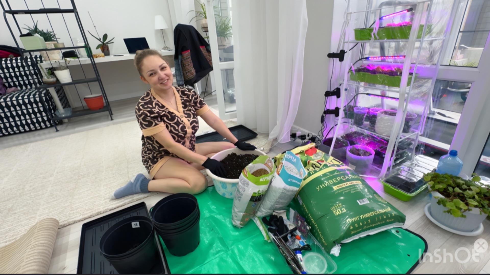 Чем я занимаюсь? Высадила ОГУРЧИКИ в горшки !