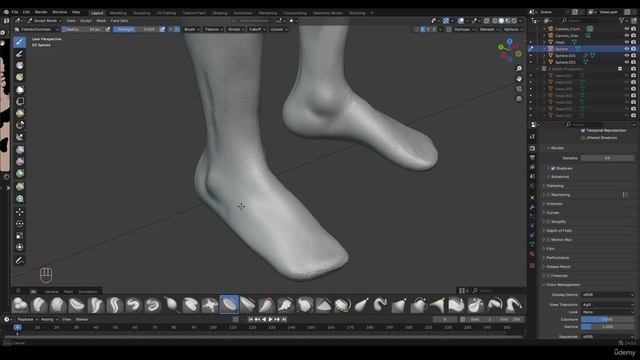 Cyborg Hard Surface Character Creation in Blender (2) 6 - Lower Body Update