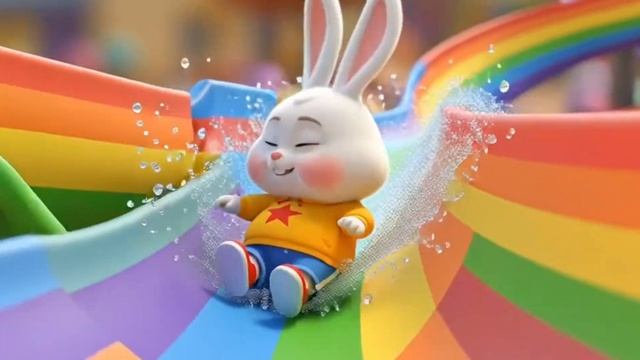 Милый Кролик  в Волшебном Аквапарке: Водные Горки и Веселые Приключения! 🌊
