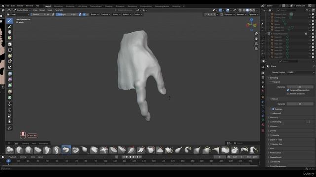 Cyborg Hard Surface Character Creation in Blender (2) 7 - Hand Forms