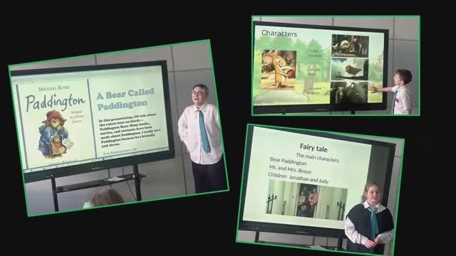 Елена Викторовна Корнева представляет работы пятиклассников на фестивале