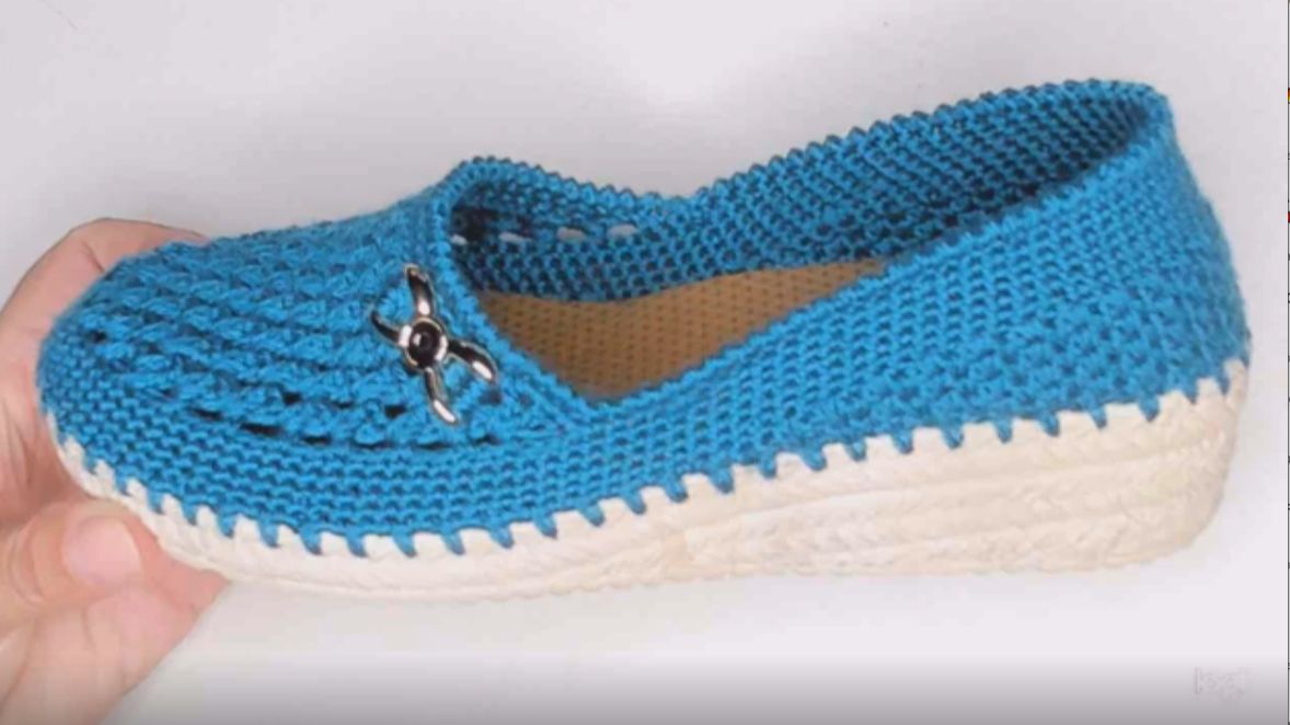 МОКАСИНЫ БИРЮЗА💥 ВЯЖЕМ КРЮЧКОМ