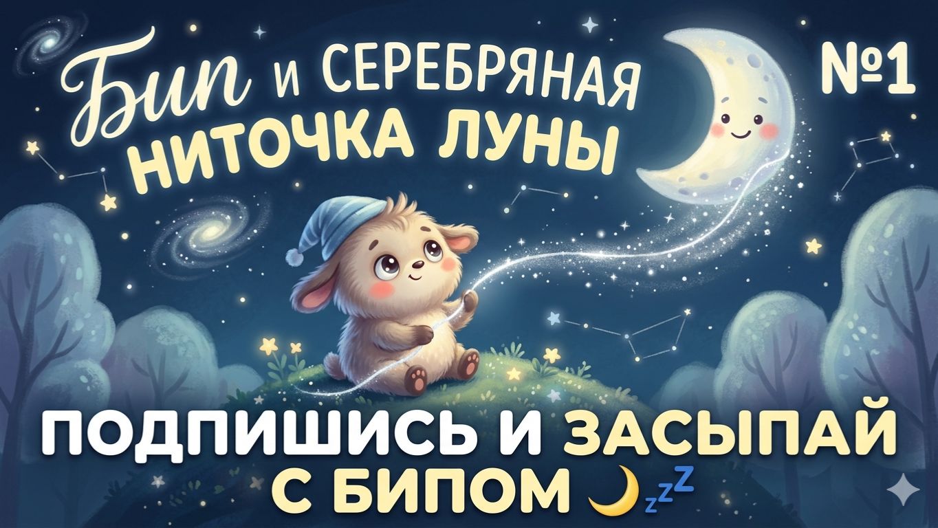 1. «Бип и серебряная ниточка луны 🌙 | История на ночь №1 — засыпай за 3 минуты 💤»