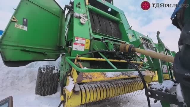 Демонстрационный запуск и техническая проверка пресс-подборщика John Deere 582